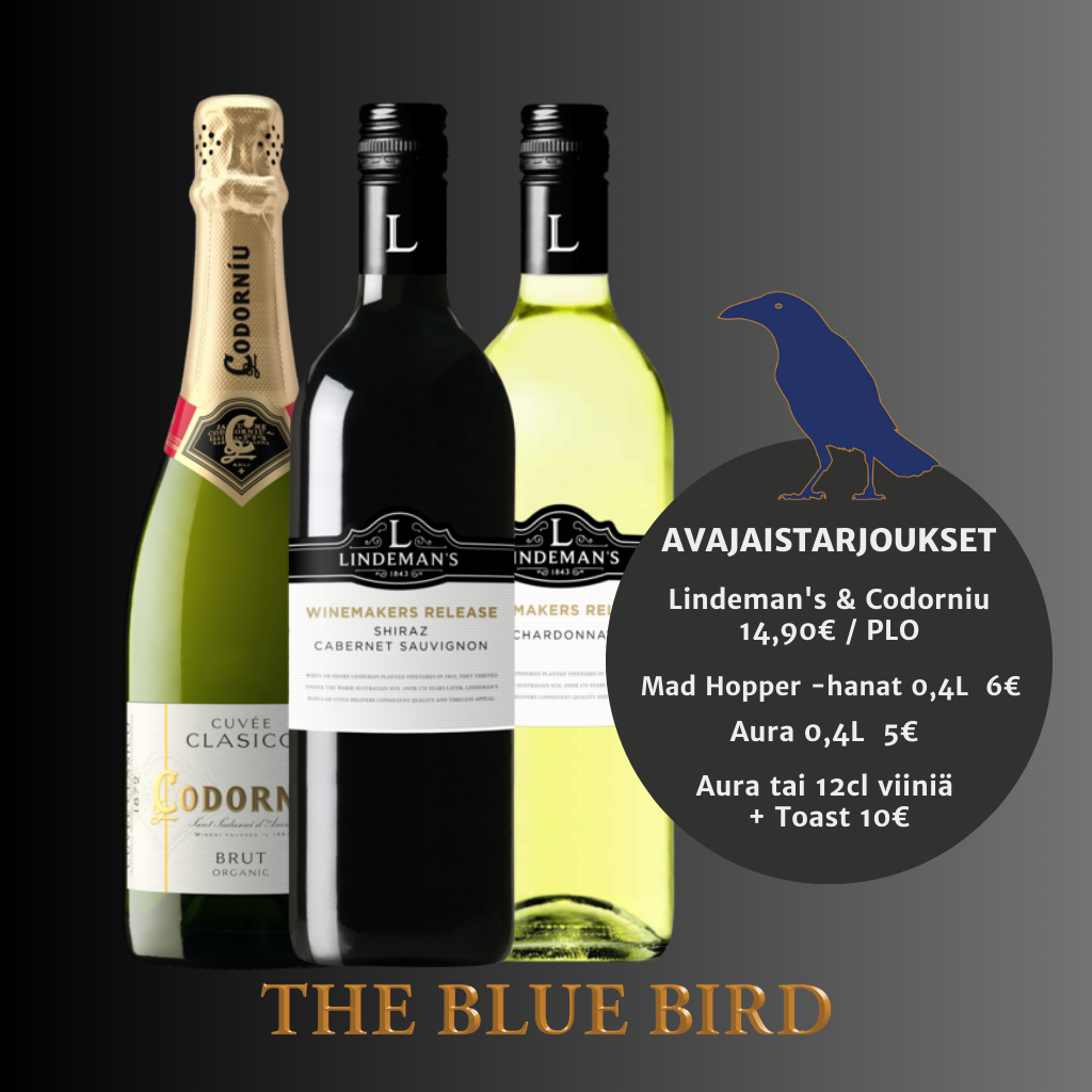 The Blue Bird avajaistarjoukset - Onniravintolat